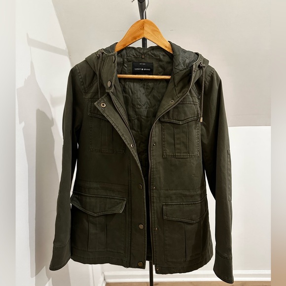 Lucky Brand | Jackets & Coats | Lucky Brand Army Green Quilted Jacket ...
